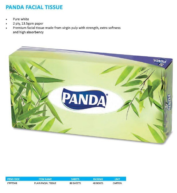 FACIAL TISSUE 2PLY 80's PANDA
