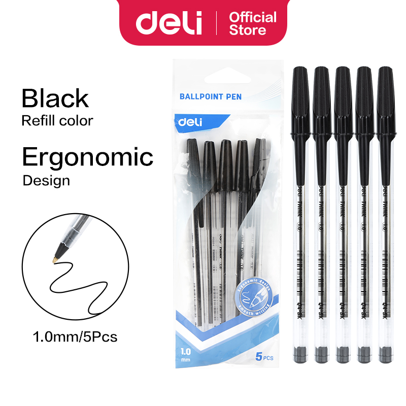 DELI Q4-MT-BLACK CRYSTAL BIROS 1.0MM PKT/5s