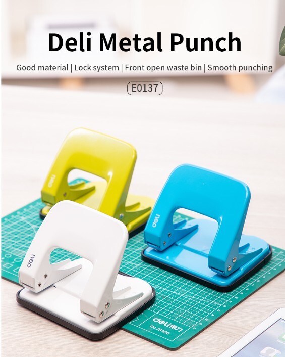DELI RIO E0137 METAL MEDUIM PAPER PUNCH