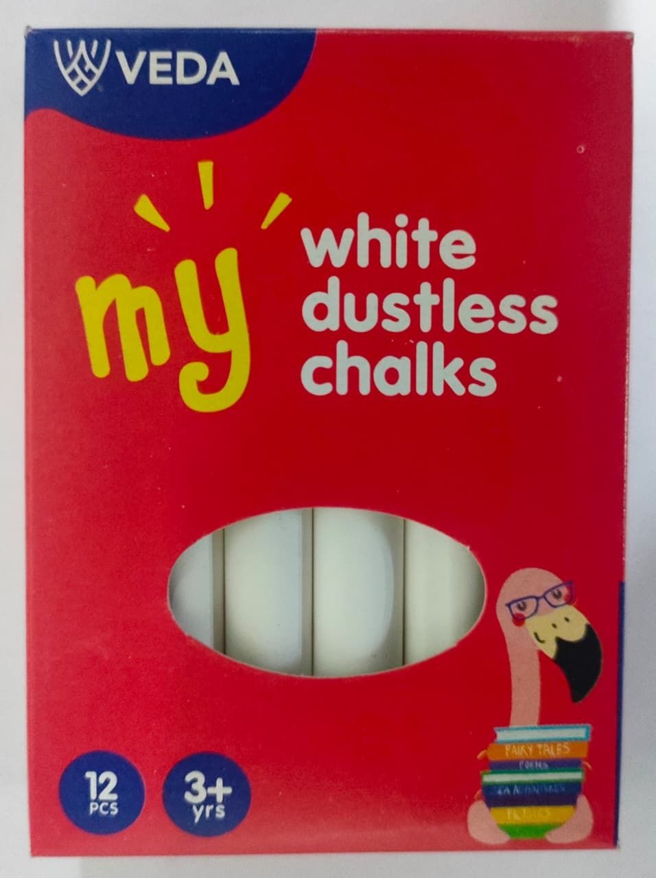CHALK DUSTLESS WHITE VEDA -12/pkt