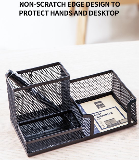 DELI MESH DESK ORGANIZER E9175 BLACK
