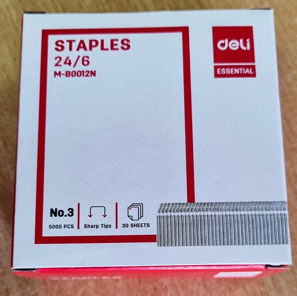 DELI M-B0012N STAPLES 24/6 - 5000s